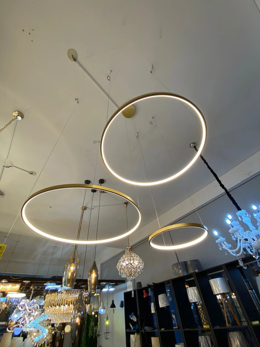 Astraled Pendente Led 115w 3000k Bevis Dr Pl-9734 3 Aneis H. - QueroLustre