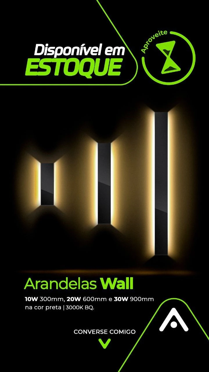Lumanti Arandela Wall Sob 10w 3000k Autovolt Pt - QueroLustre