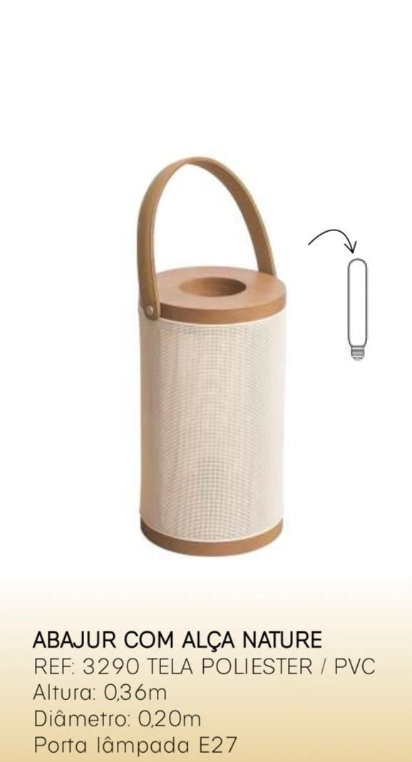 Madelustre Abajour de Mesa Garden C/alca 1lamp Mr16 3290 - QueroLustre